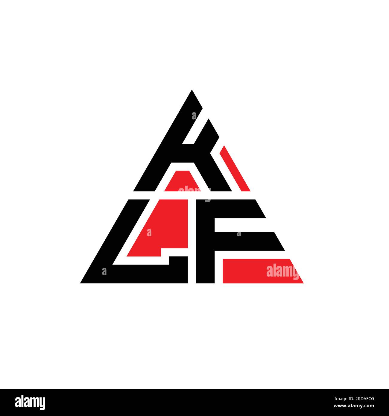 Logo de lettre triangle KLF avec forme de triangle. Monogramme de logo ...