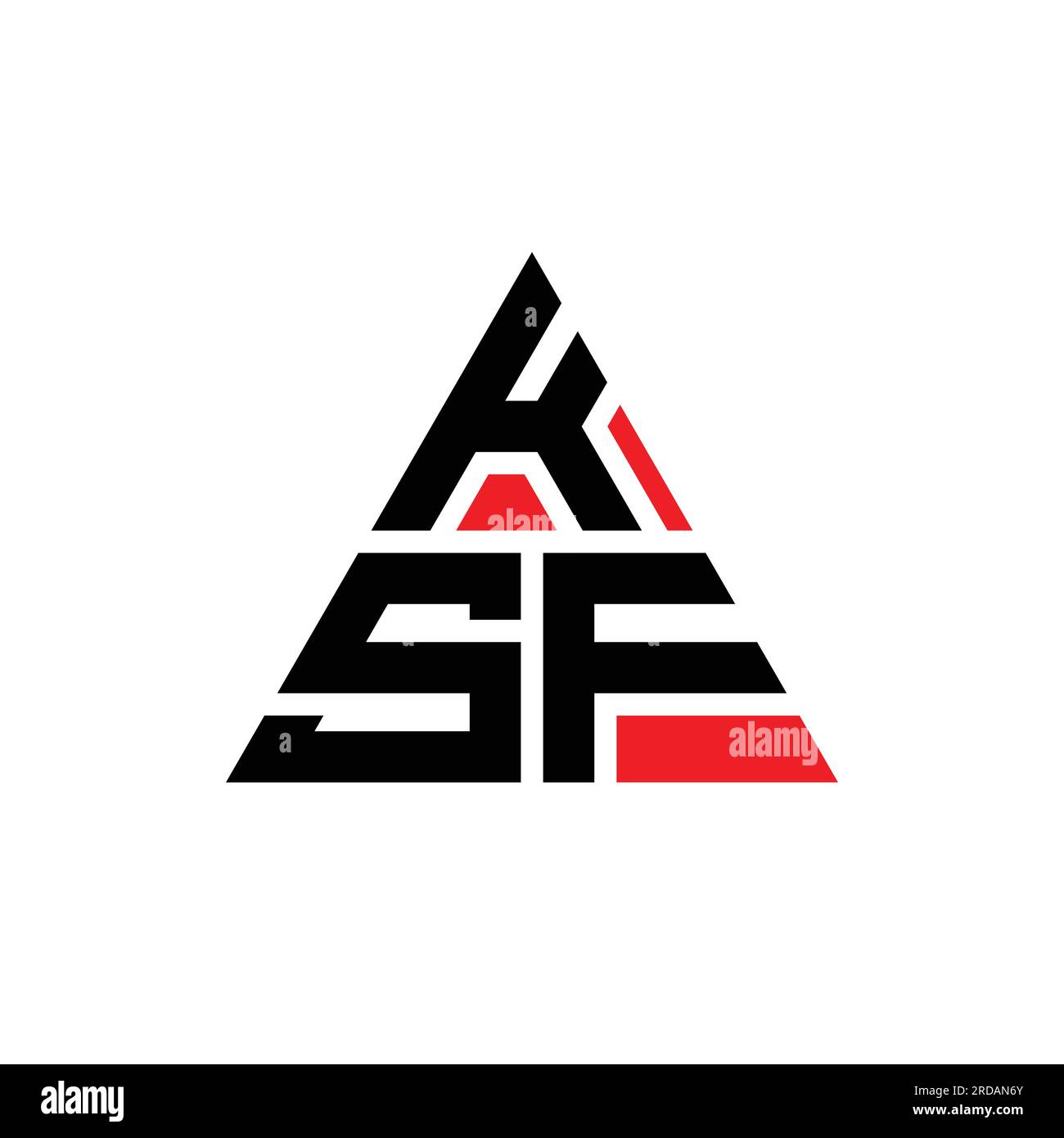 Logo de lettre triangle KSF avec forme de triangle. Monogramme de logo ...
