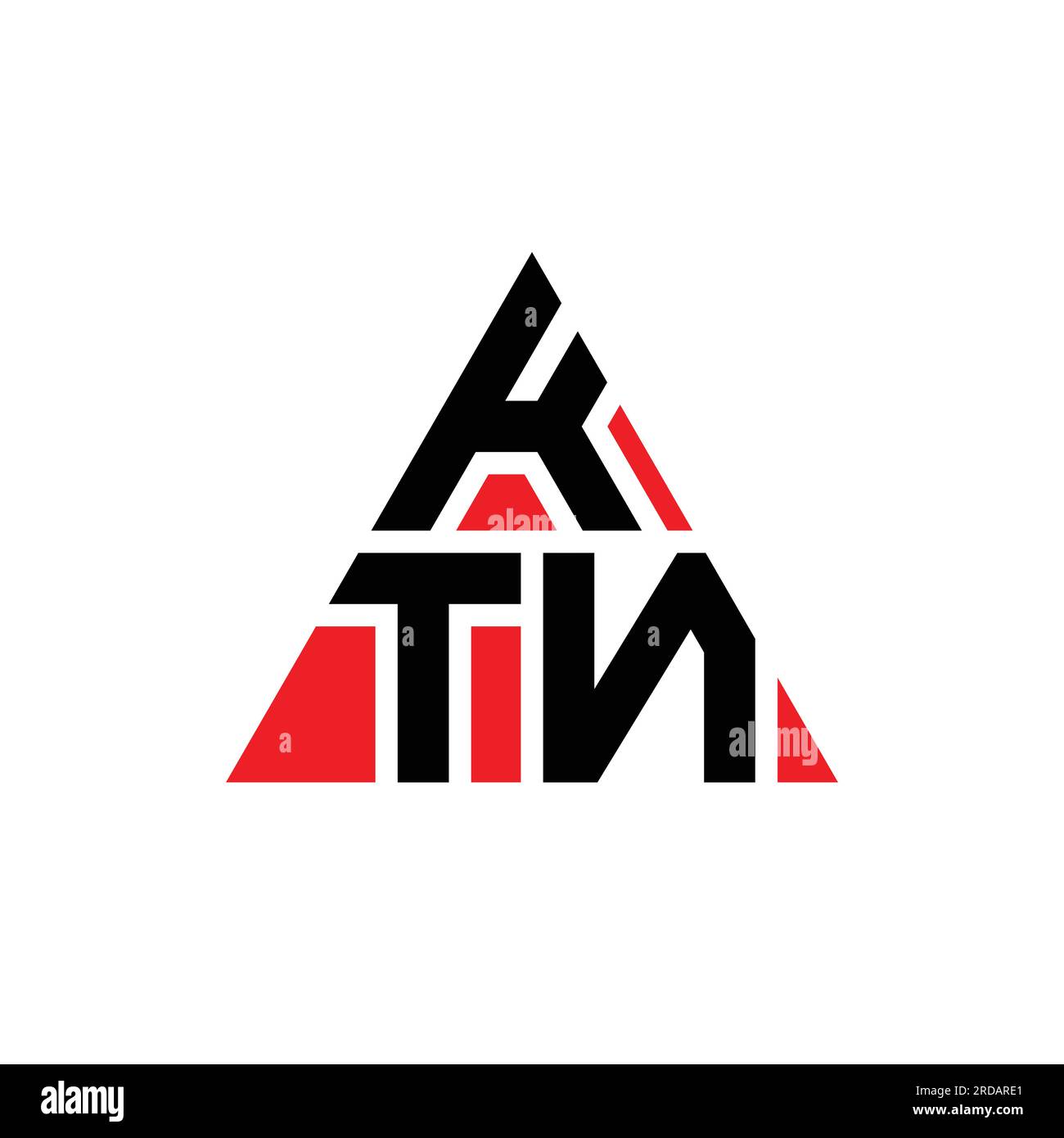 Logo de lettre triangle KTN avec forme de triangle. Monogramme de logo ...