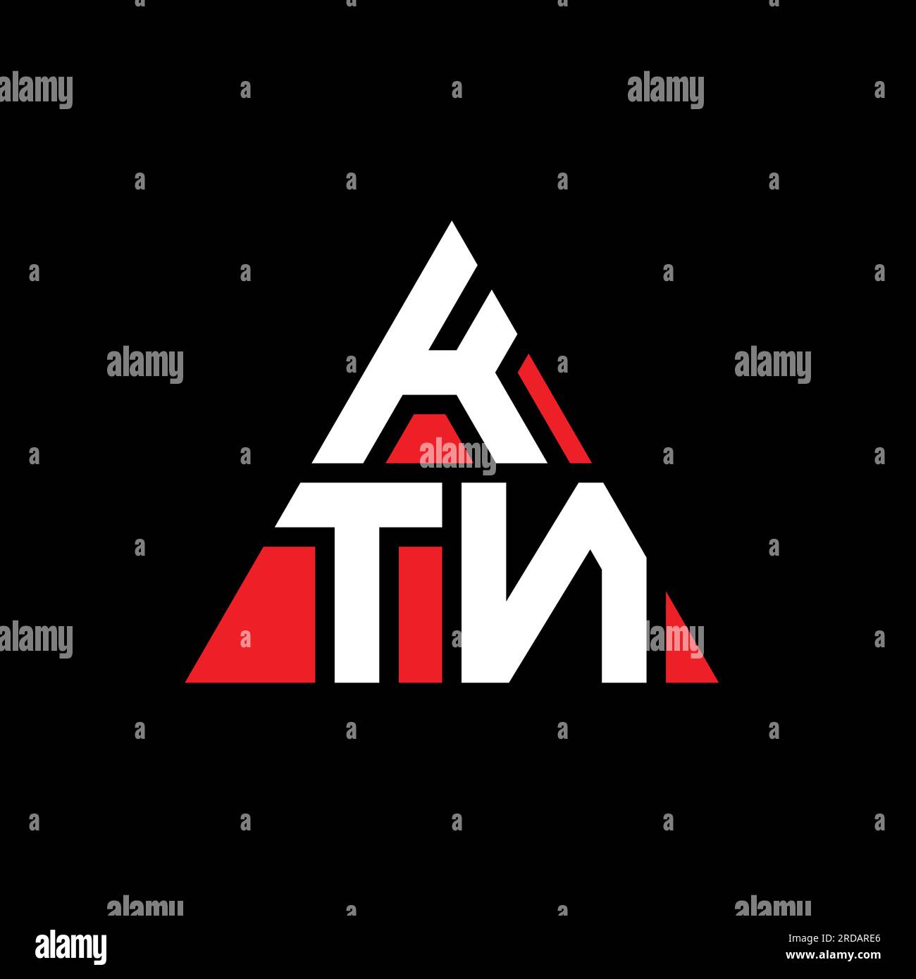 Logo de lettre triangle KTN avec forme de triangle. Monogramme de logo ...