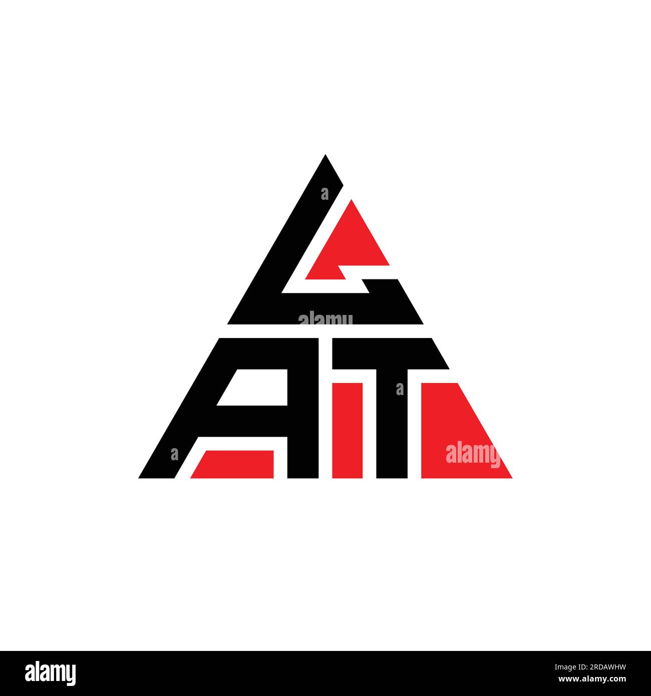 Logo de lettre triangle LAT avec forme de triangle. Monogramme de logo ...