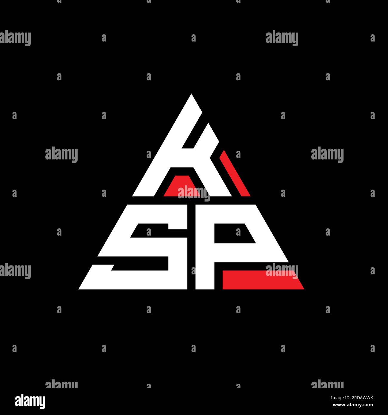 Logo de lettre triangle KSP avec forme de triangle. Monogramme de logo ...