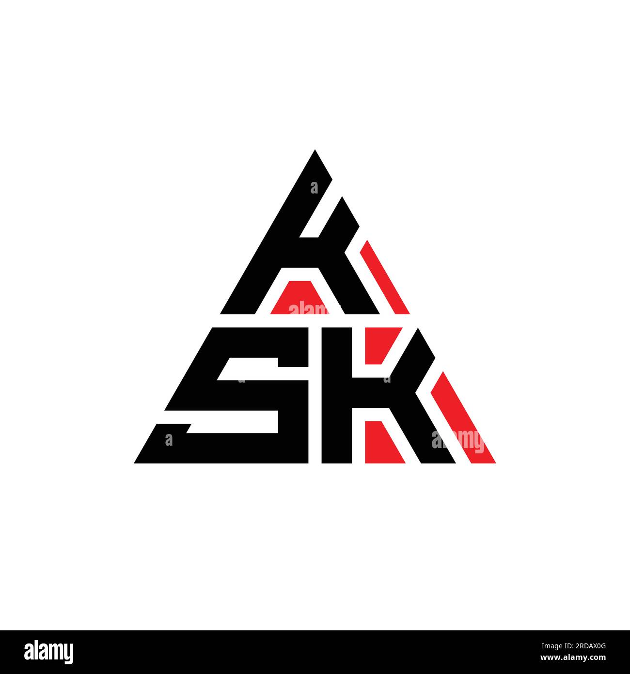 Logo de lettre triangle KSK en forme de triangle. Monogramme de logo ...