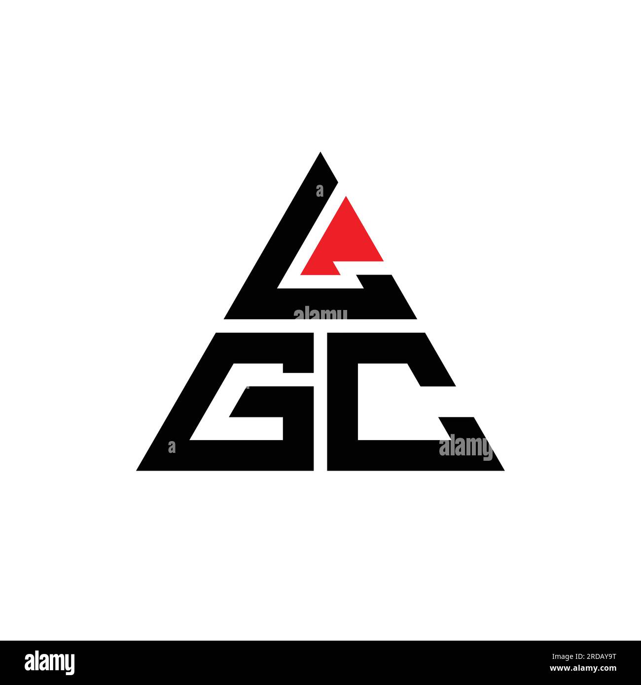 Logo lettre triangle LGC avec forme de triangle. Monogramme de logo ...