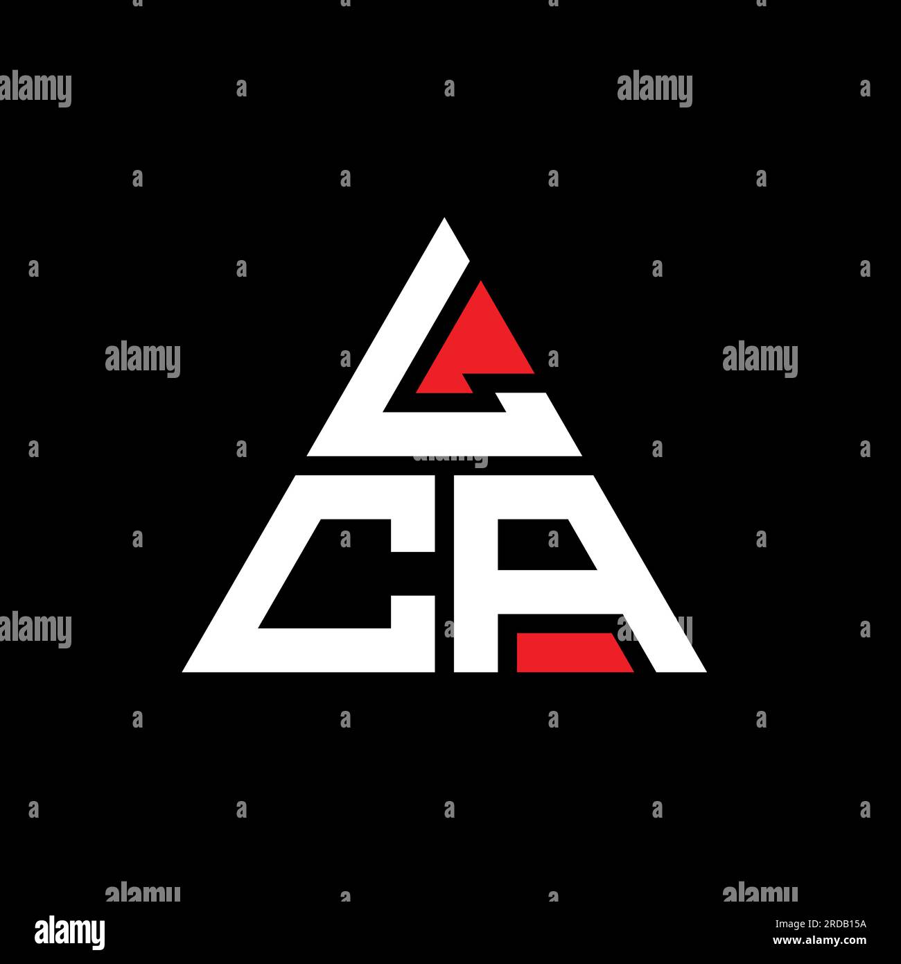Logo de lettre triangle LCA avec forme de triangle. Monogramme de logo ...