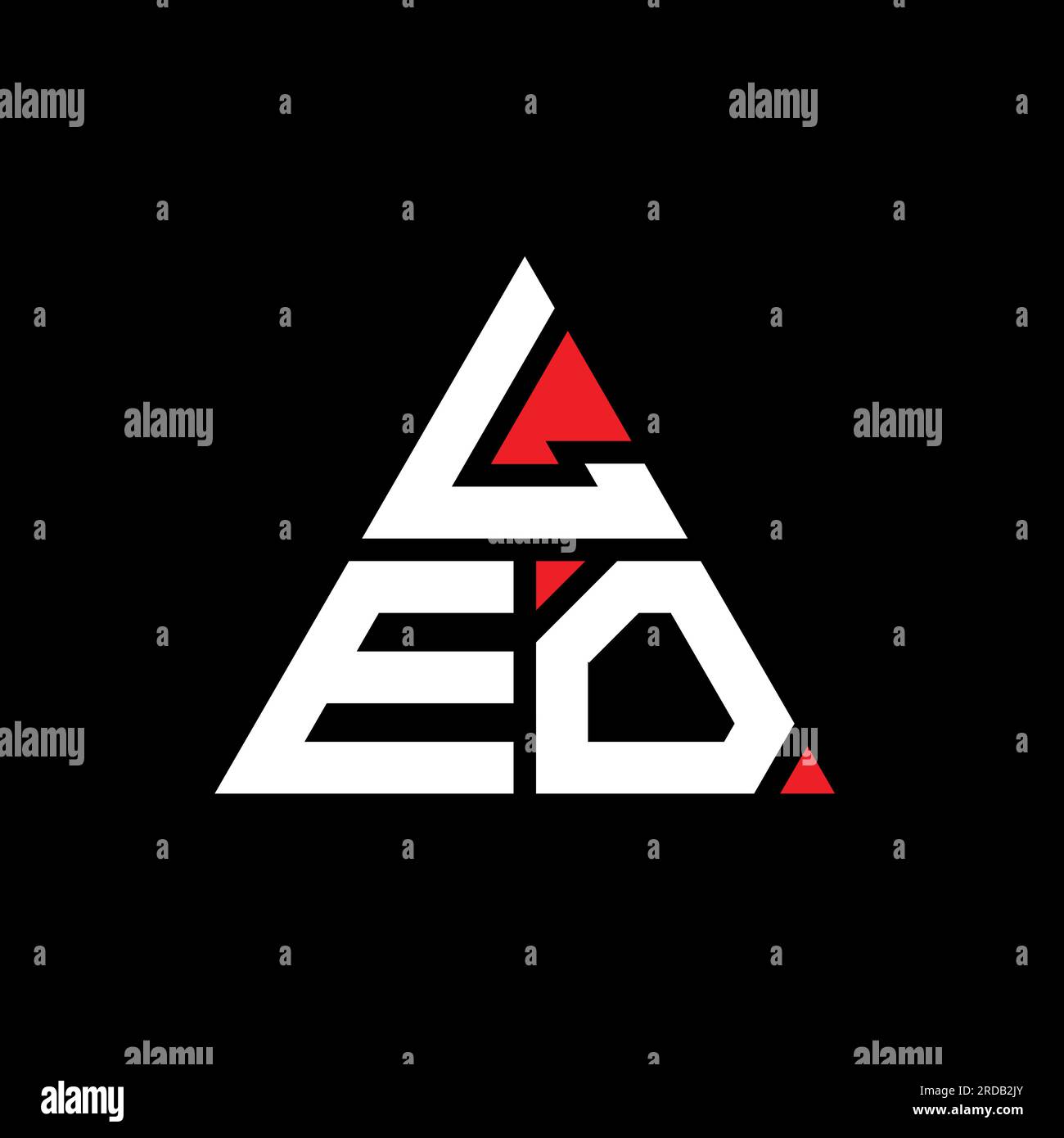 Logo lettre triangle LEO avec forme de triangle. Monogramme de logo ...