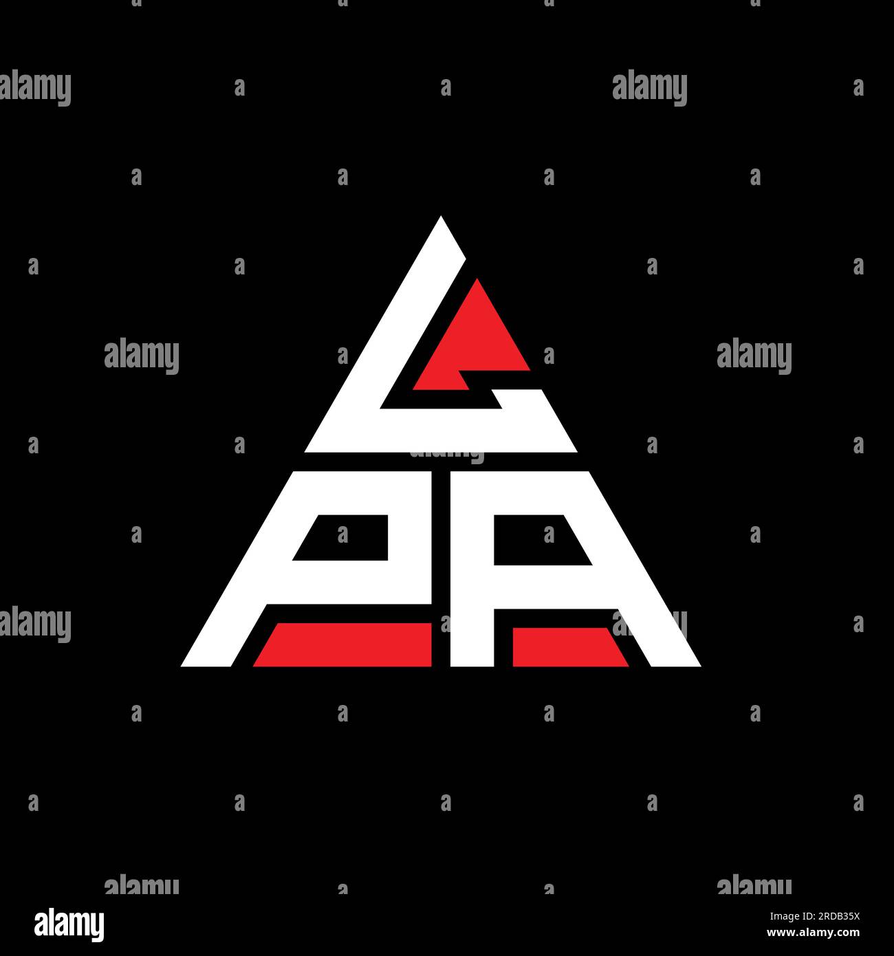 Logo en forme de triangle LPA. Monogramme de logo triangle LPA. Modèle ...