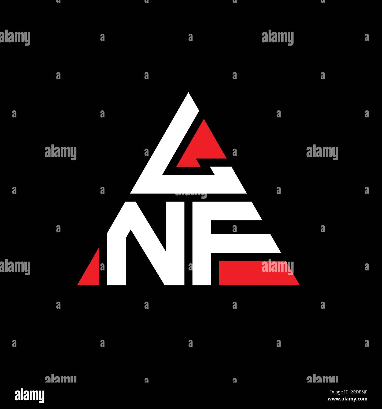 Logo lettre triangle LNF en forme de triangle. Monogramme de logo ...