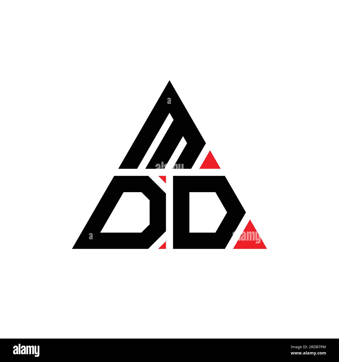 Logo de lettre triangle MDD avec forme de triangle. Monogramme de logo ...