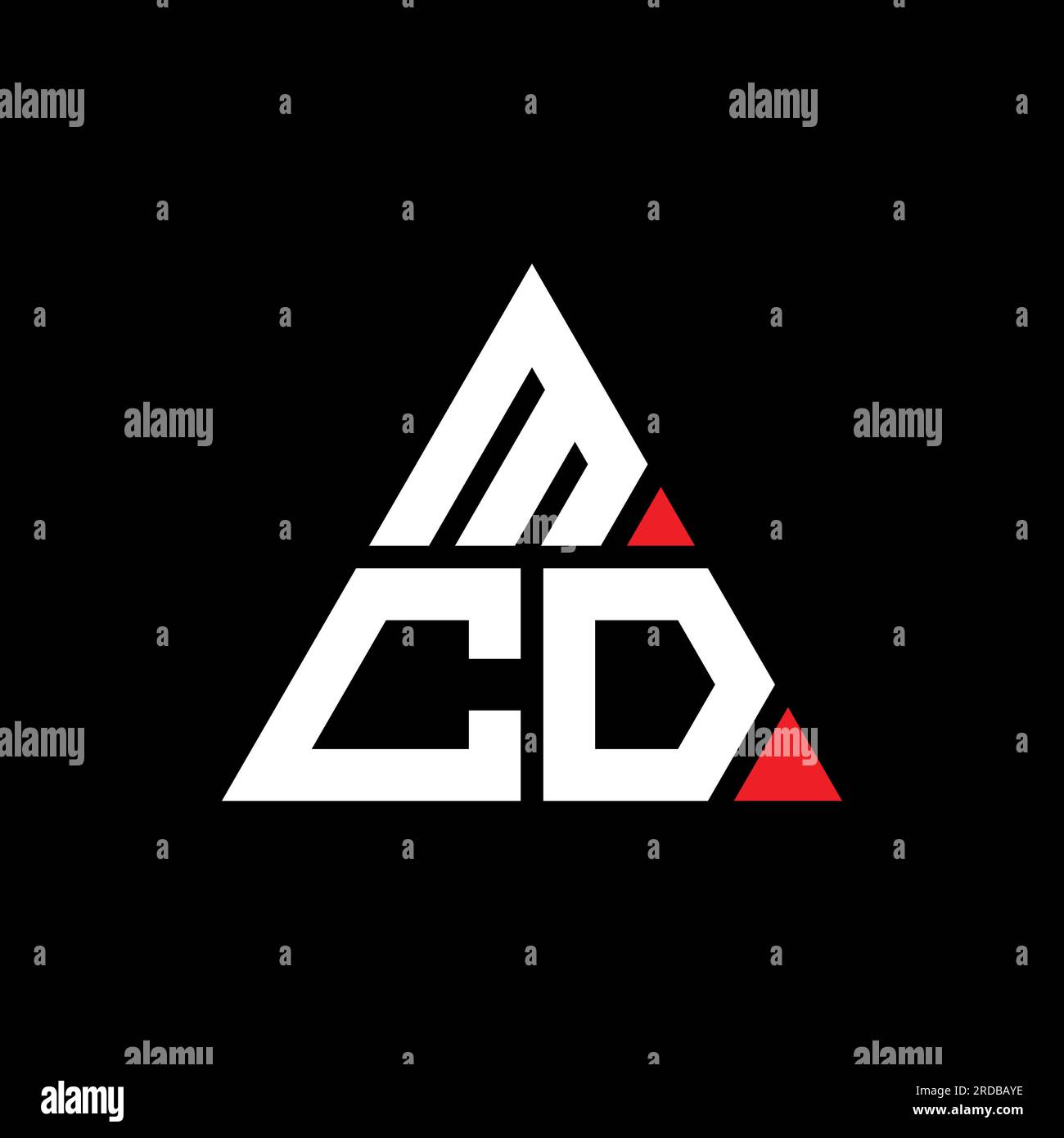 Logo MCD avec lettre triangulaire en forme de triangle. Monogramme de ...