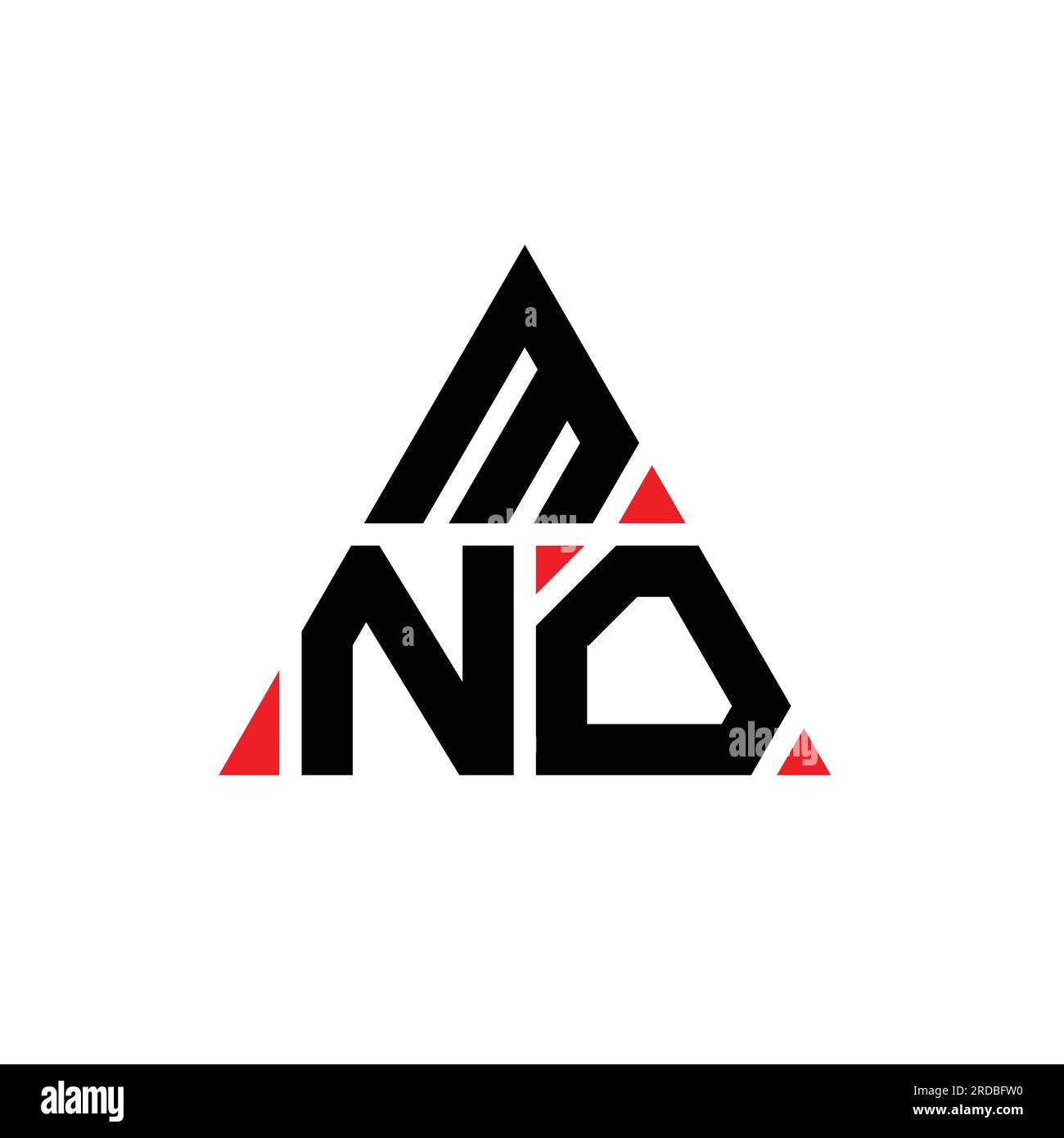 Logo MNO avec lettre triangulaire en forme de triangle. Monogramme de ...