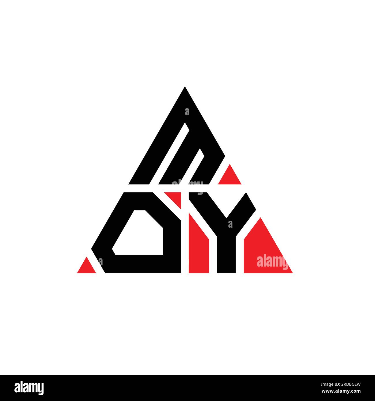 Logo de lettre triangle MOY avec forme de triangle. Monogramme de logo ...