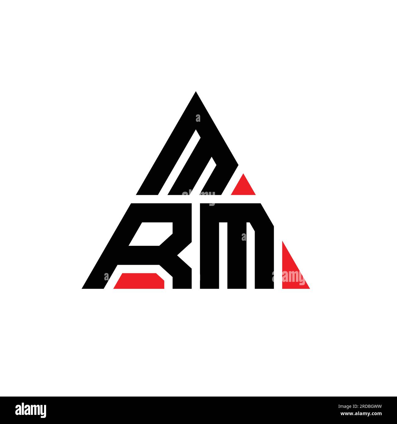 Logo de lettre triangle MRM avec forme de triangle. Monogramme de logo ...