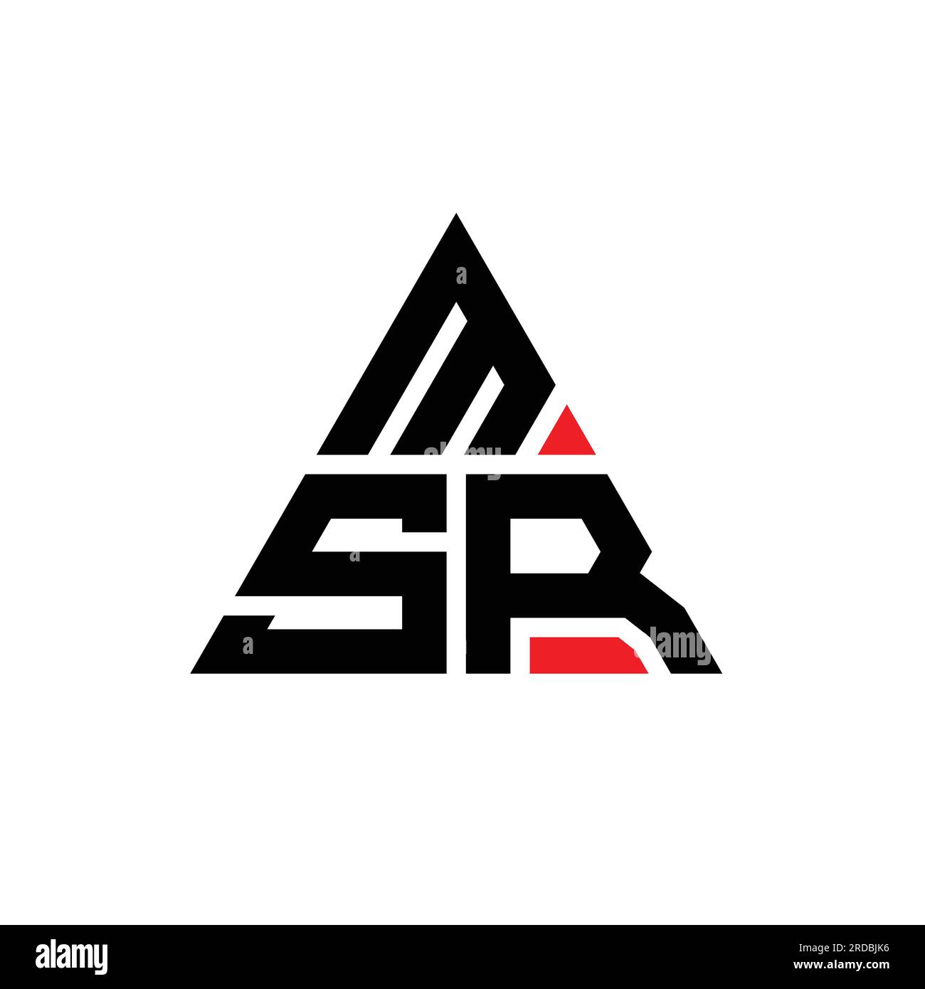 Logo MSR avec lettre triangulaire en forme de triangle. Monogramme de ...