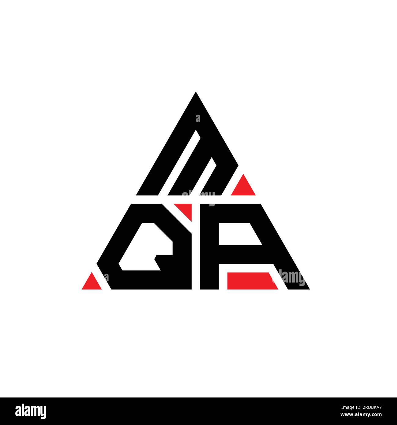 Logo de lettre triangle MQA avec forme de triangle. Monogramme de conception de logo de triangle ...