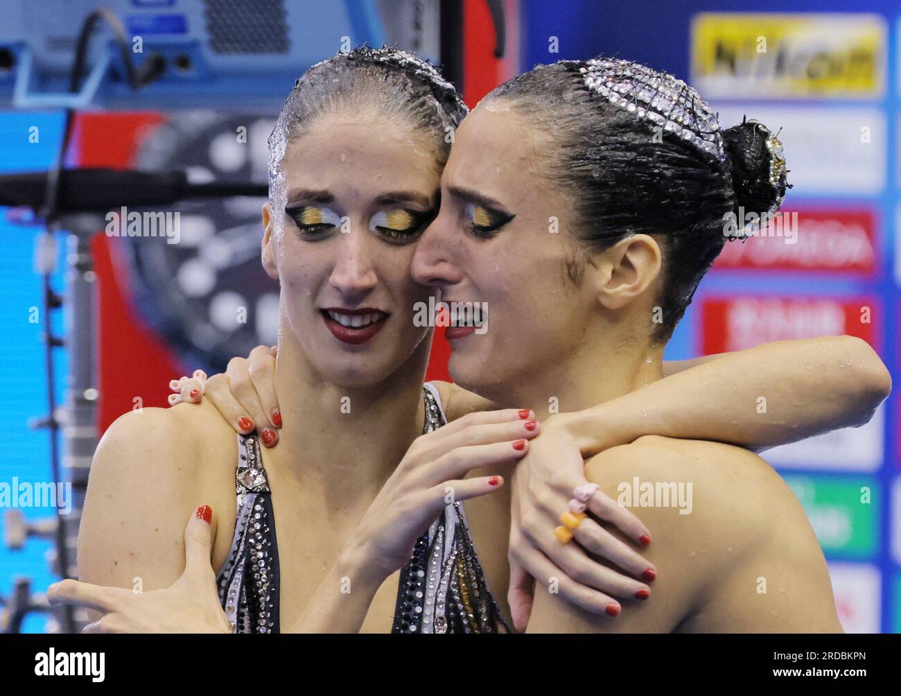 Anna-Maria ALEXANDRI and Eirini-Marina ALEXANDRI of Austria react after ...