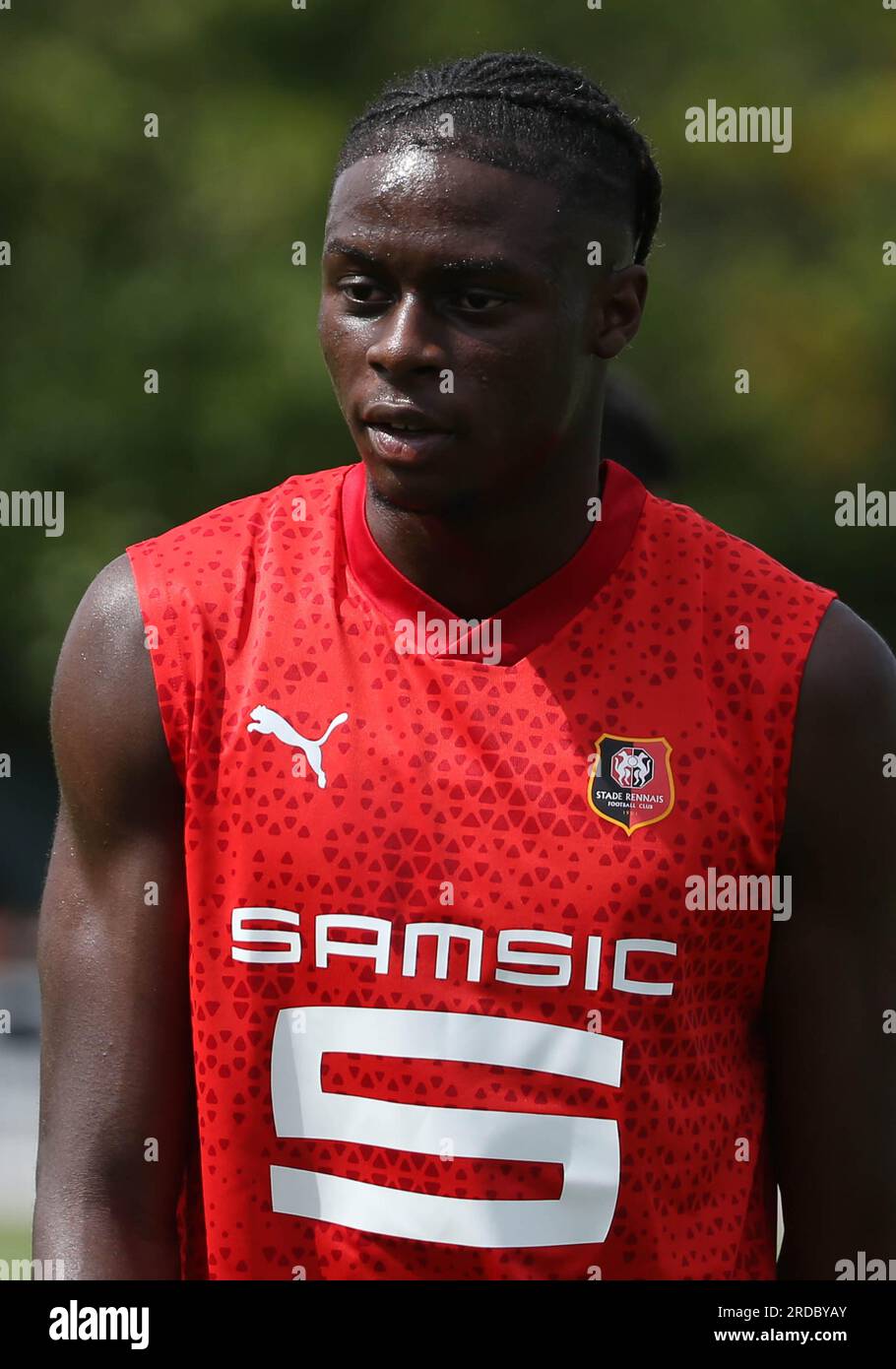 Lesley Ugochukwu du Stade Rennais lors du football amical 2023 entre le ...