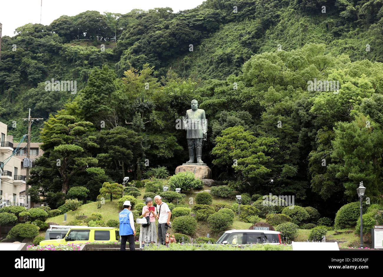 A statue of Takamori Saigo, a Japanese samurai and nobleman, is seen in ...