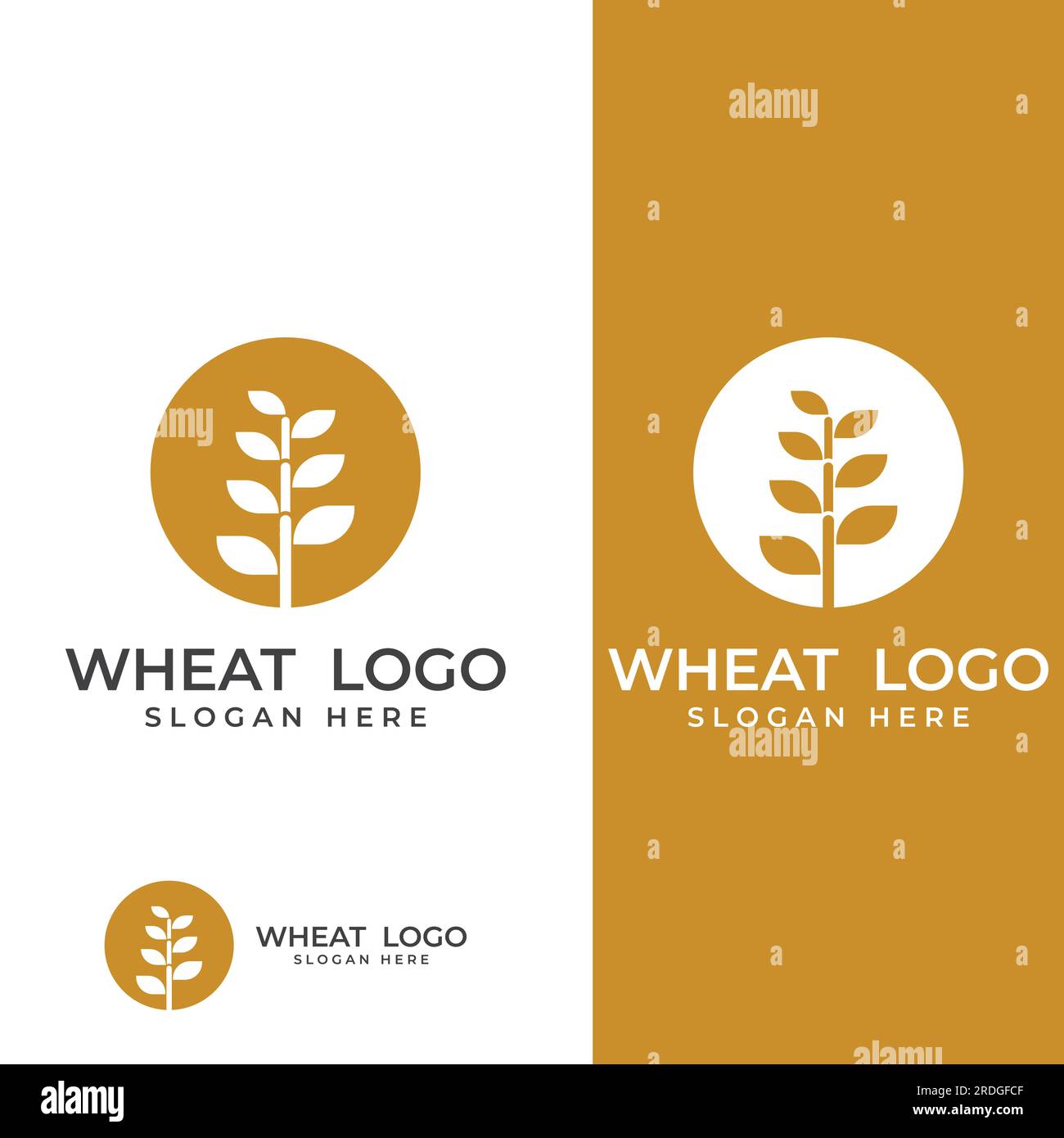 Logo de blé ou de céréales, champ de blé et logo de ferme de blé. Avec ... Logo de blé ou de céréales, champ de blé et logo de ferme de blé. Avec ...