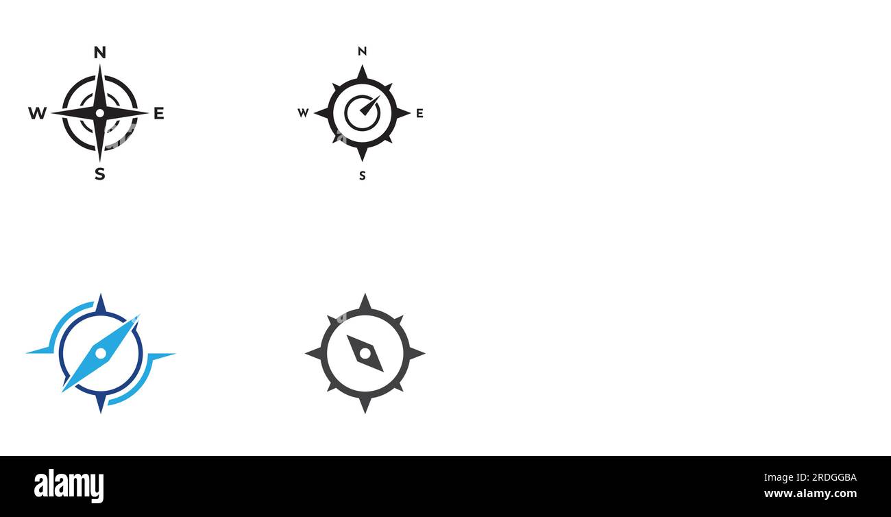 Logo Compass, guide directionnel ou icône vectorielle logo pandom ...