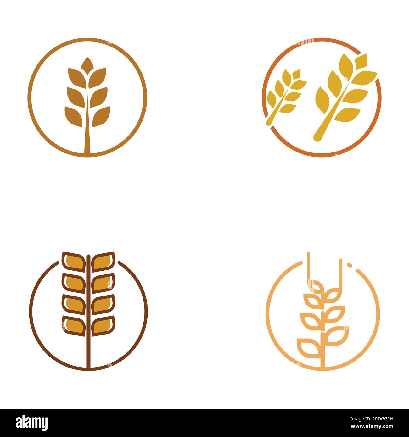 Logo de blé ou de céréales, champ de blé et logo de ferme de blé. Avec ... Logo de blé ou de céréales, champ de blé et logo de ferme de blé. Avec ...