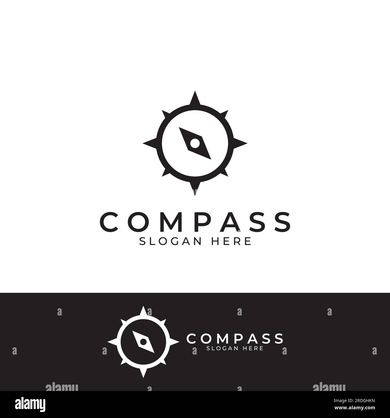 Logo Compass, guide directionnel ou icône vectorielle logo pandom ...