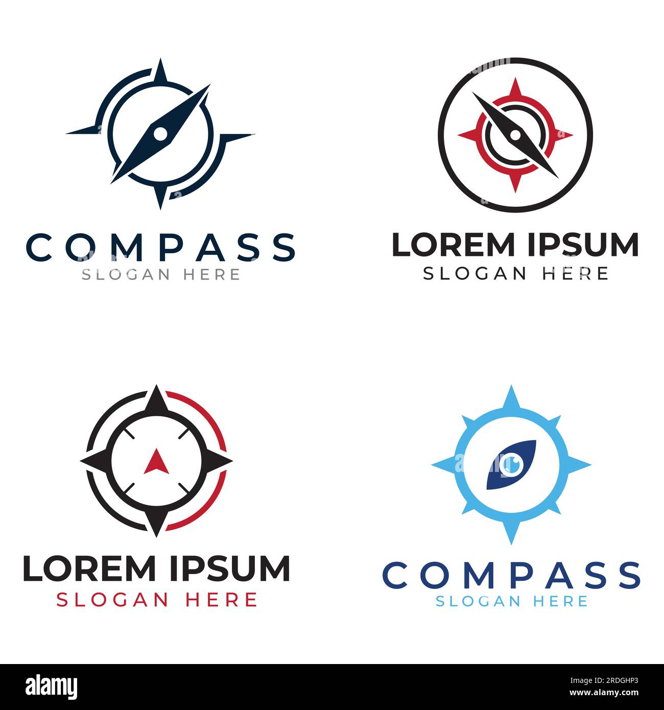 Logo Compass, guide directionnel ou icône vectorielle logo pandom ...