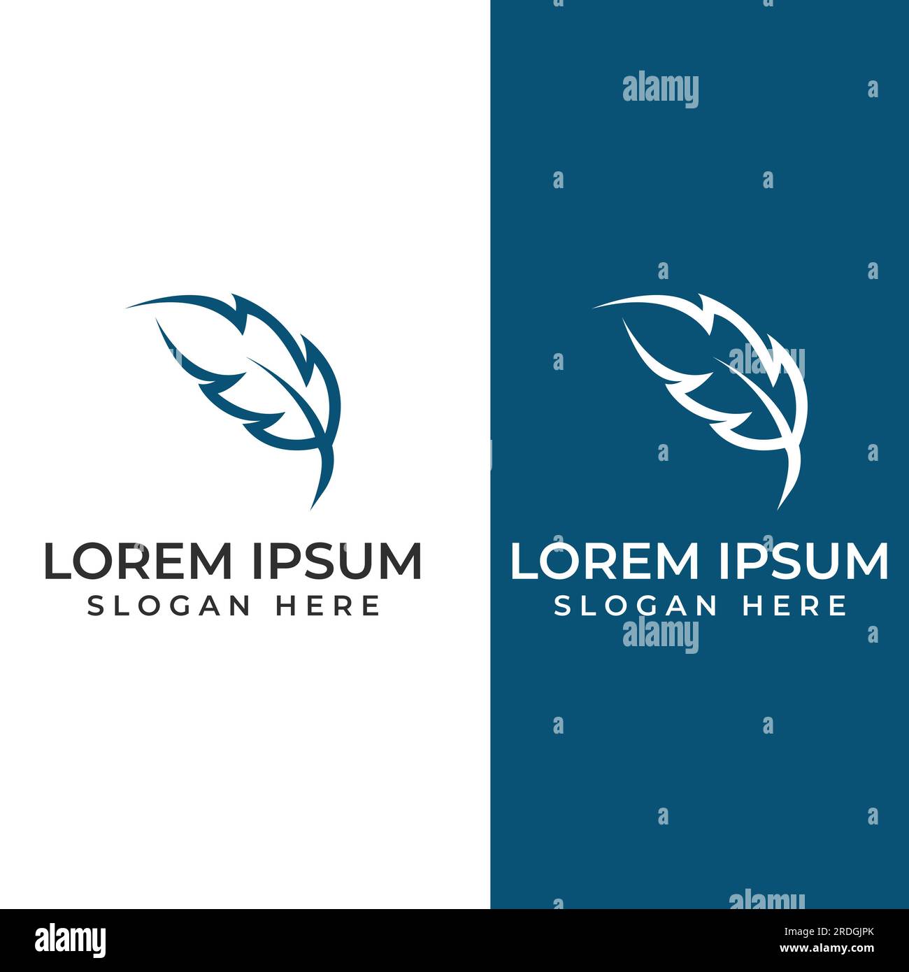 Logo de plume, logo de stylo de plume et conception vectorielle de logo ...