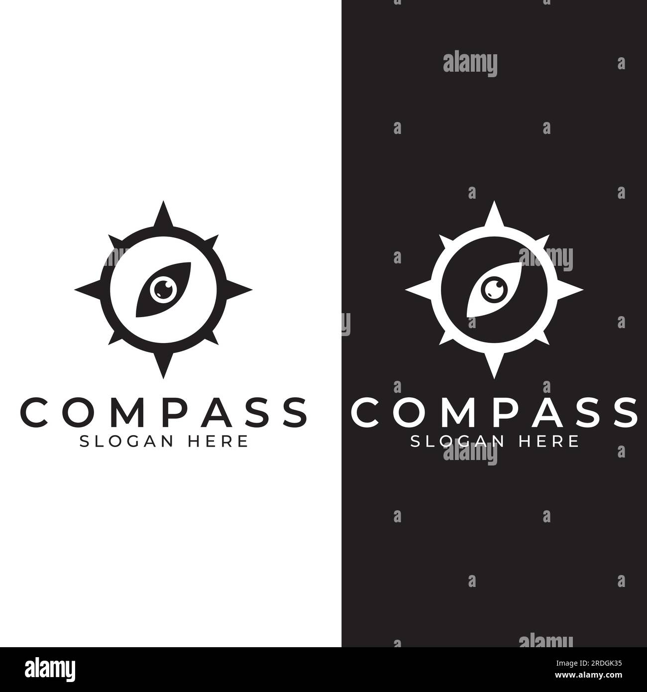 Logo Compass, guide directionnel ou icône vectorielle logo pandom ...