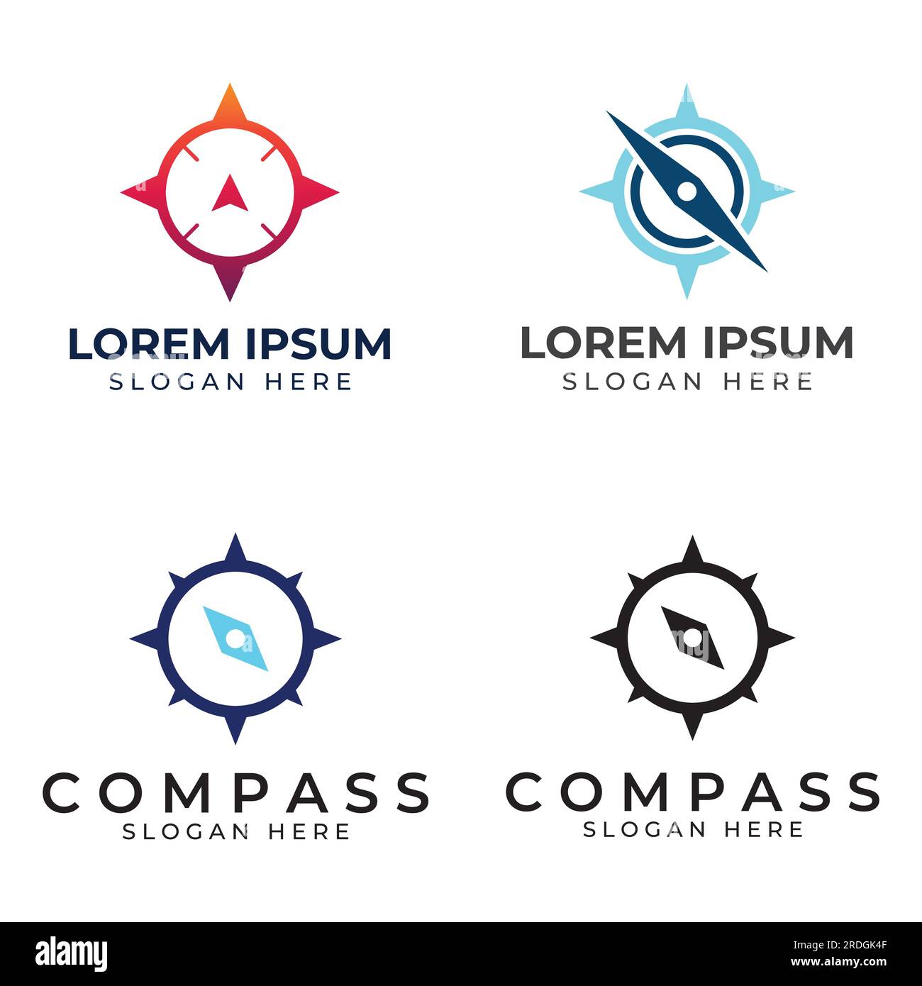 Logo Compass, guide directionnel ou icône vectorielle logo pandom ...