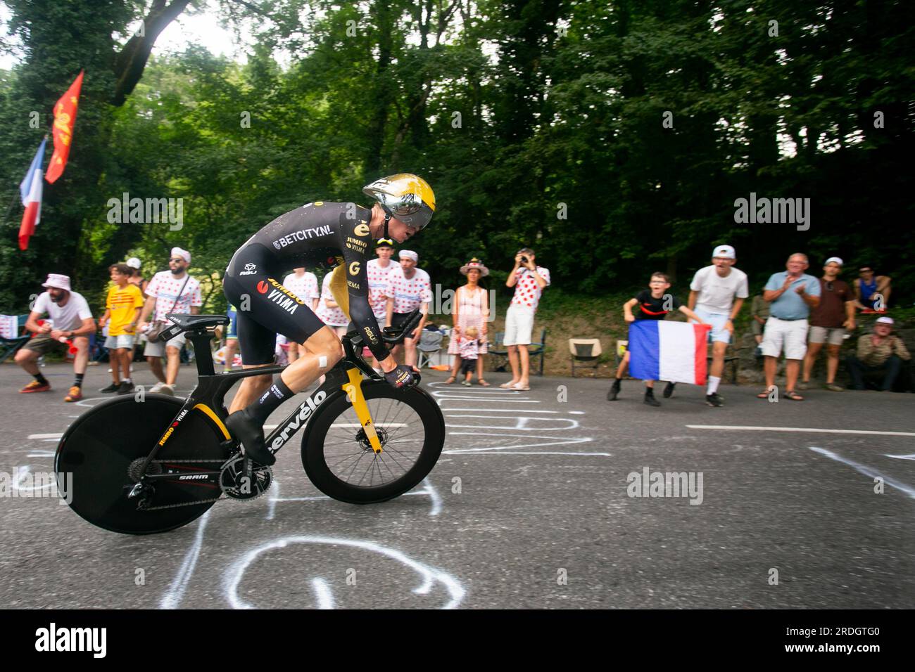 Domancy, France 18 juillet 2023 : NATHAN VAN HOOYDONCK (JUMBO-VISMA NED ...