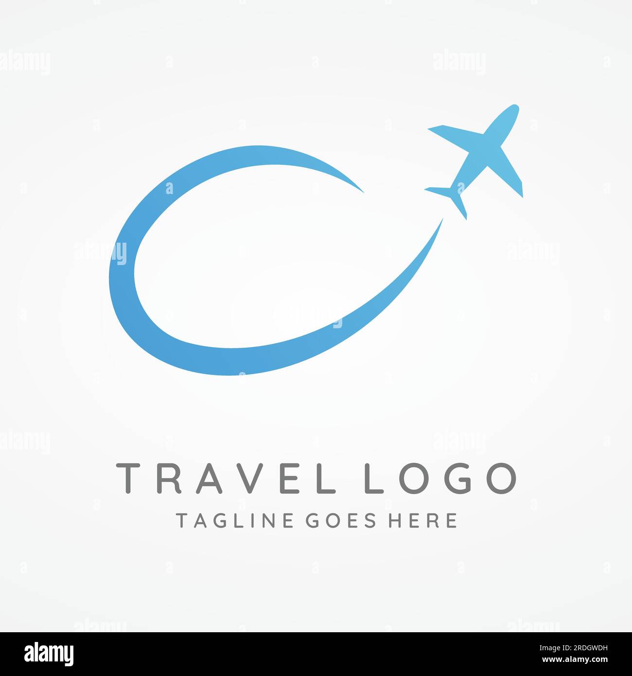 Modèle de logo d'agence de billet d'avion, vacances, voyage en été ...