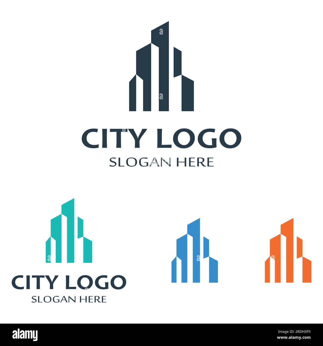 ville skyline, silhouette de ville, ville moderne et centre-ville. Avec ...