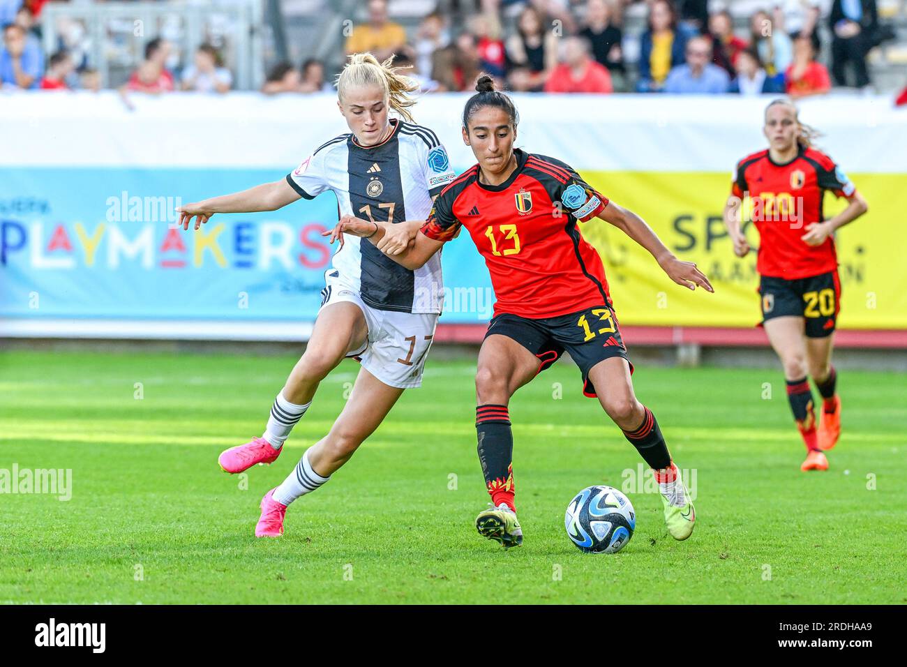 Tubize, Belgique. 21 juillet 2023. Rania Boutiebi (13 ans) de Belgique ...