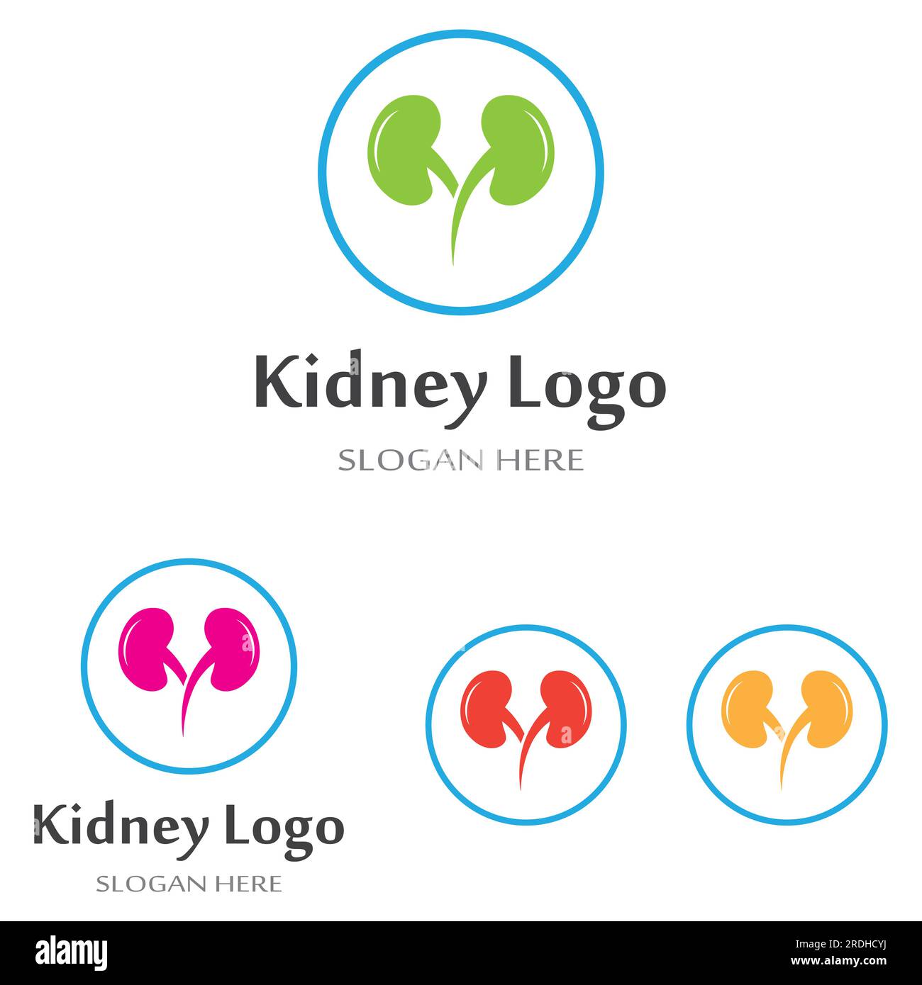 logo de santé rénale et de soins rénaux à l'aide d'une icône de concept ...