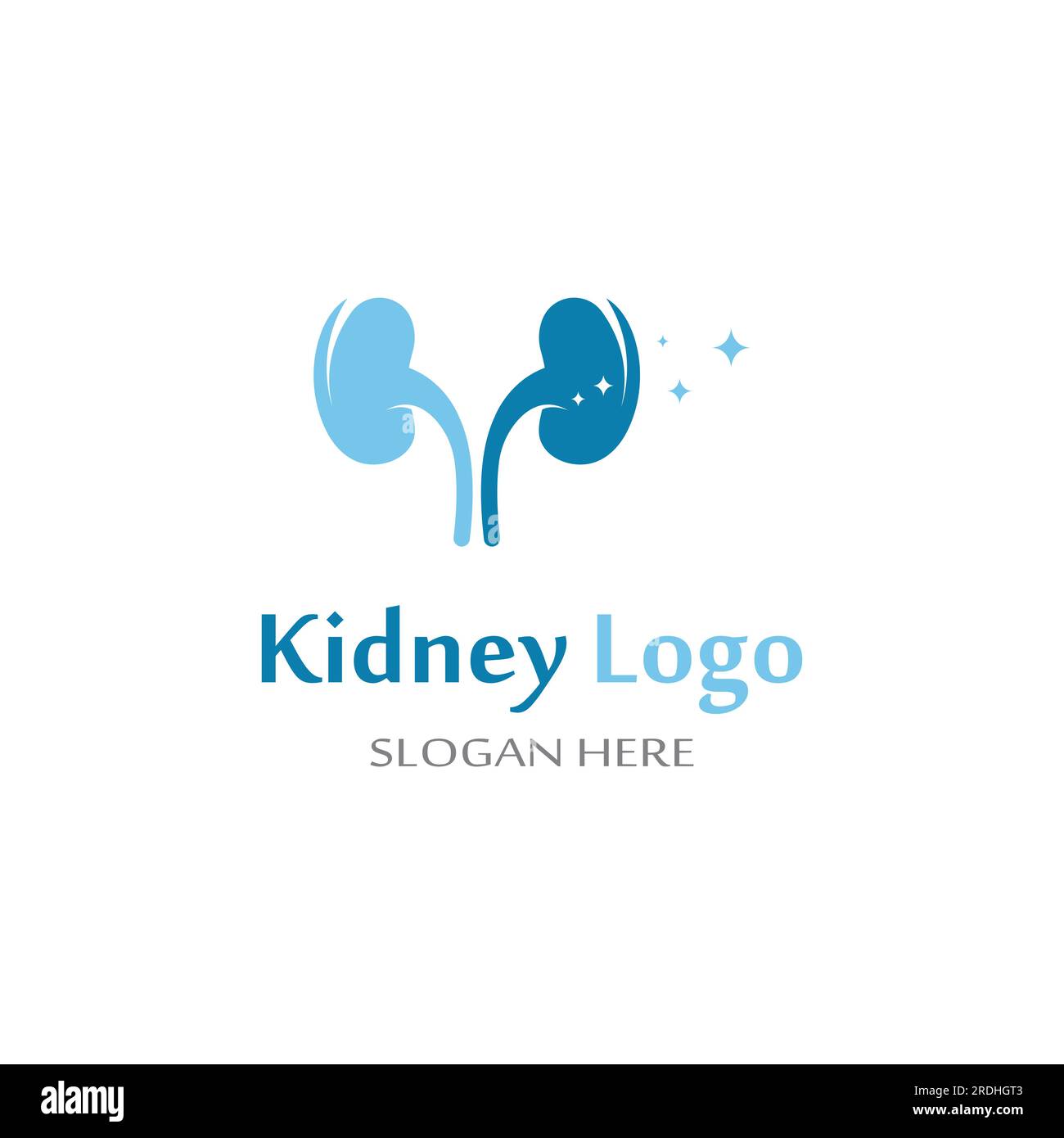 logo de santé rénale et de soins rénaux à l'aide d'une icône de concept ...