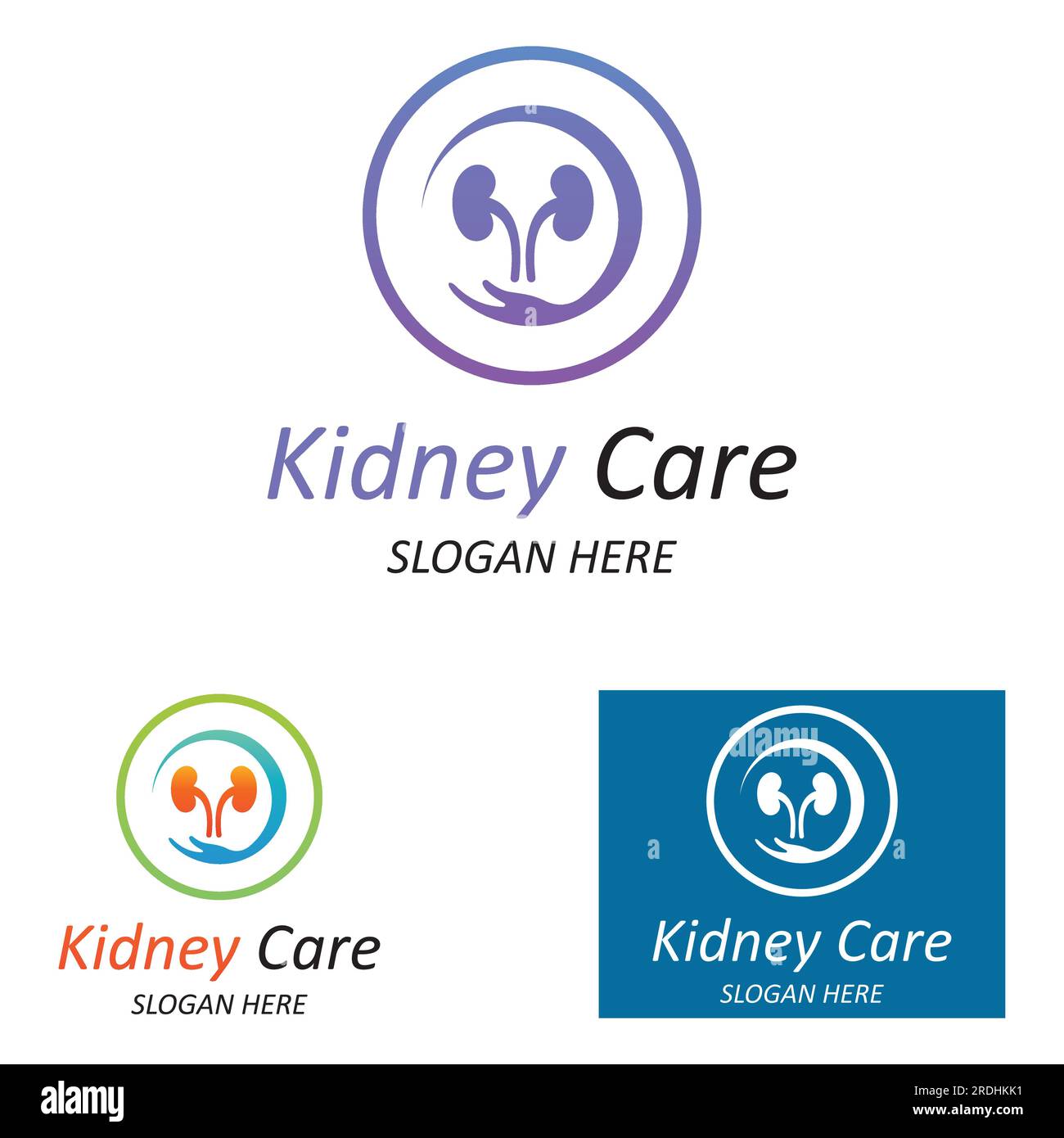 logo de santé rénale et de soins rénaux à l'aide d'une icône de concept ...