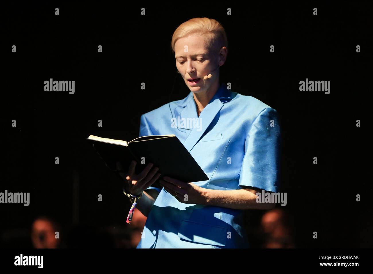 20 juillet 2023. Jodrell Bank, Cheshire, Royaume-Uni. Max Richter et le ...