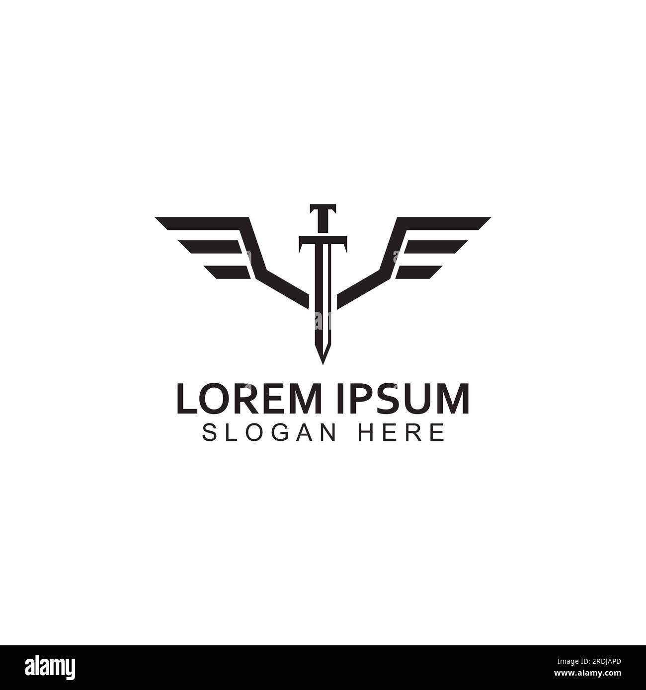 Epee logo Banque d'images noir et blanc - Alamy
