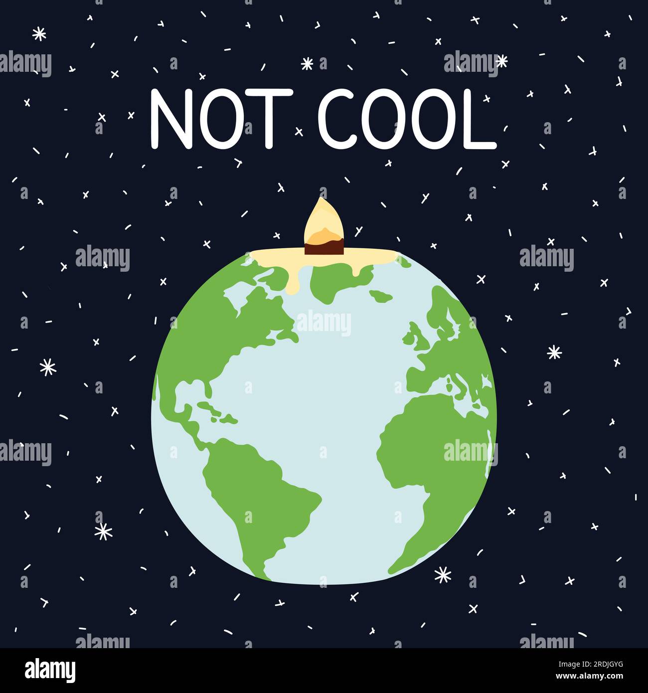 Pas cool citation. Affiche sur le réchauffement climatique et le ...