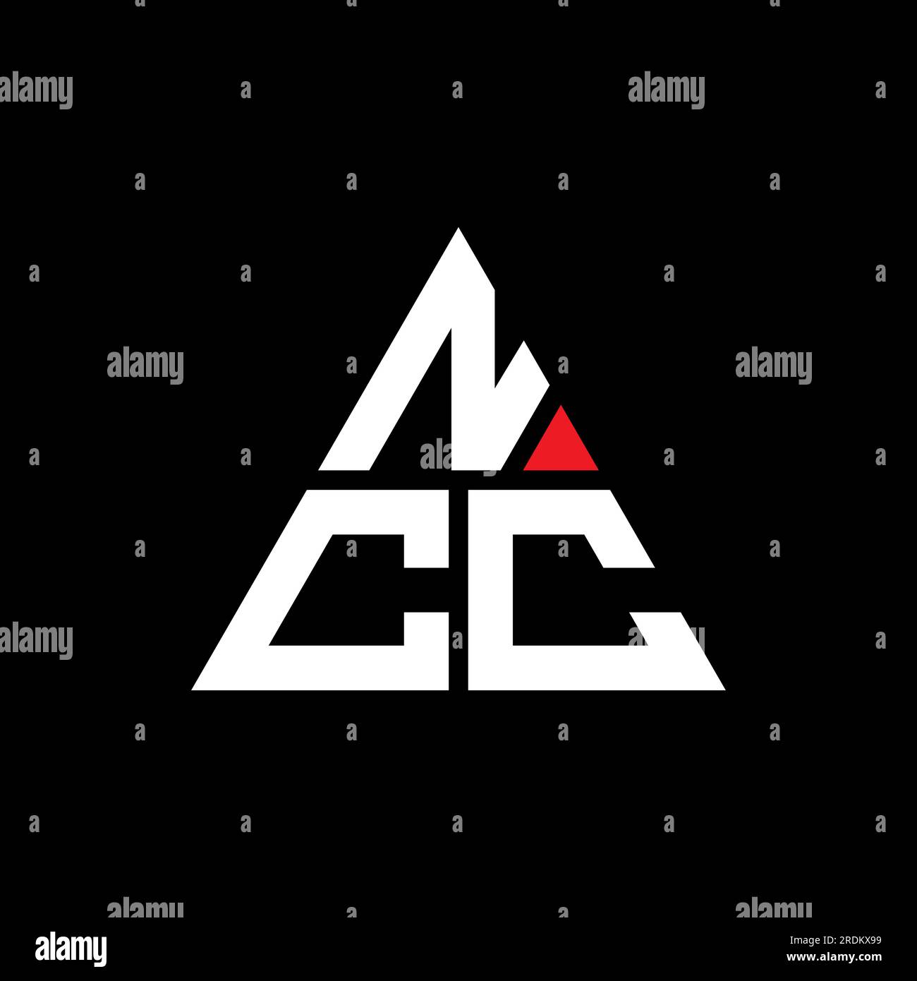 Logo de lettre triangle NCC avec forme de triangle. Monogramme de ...