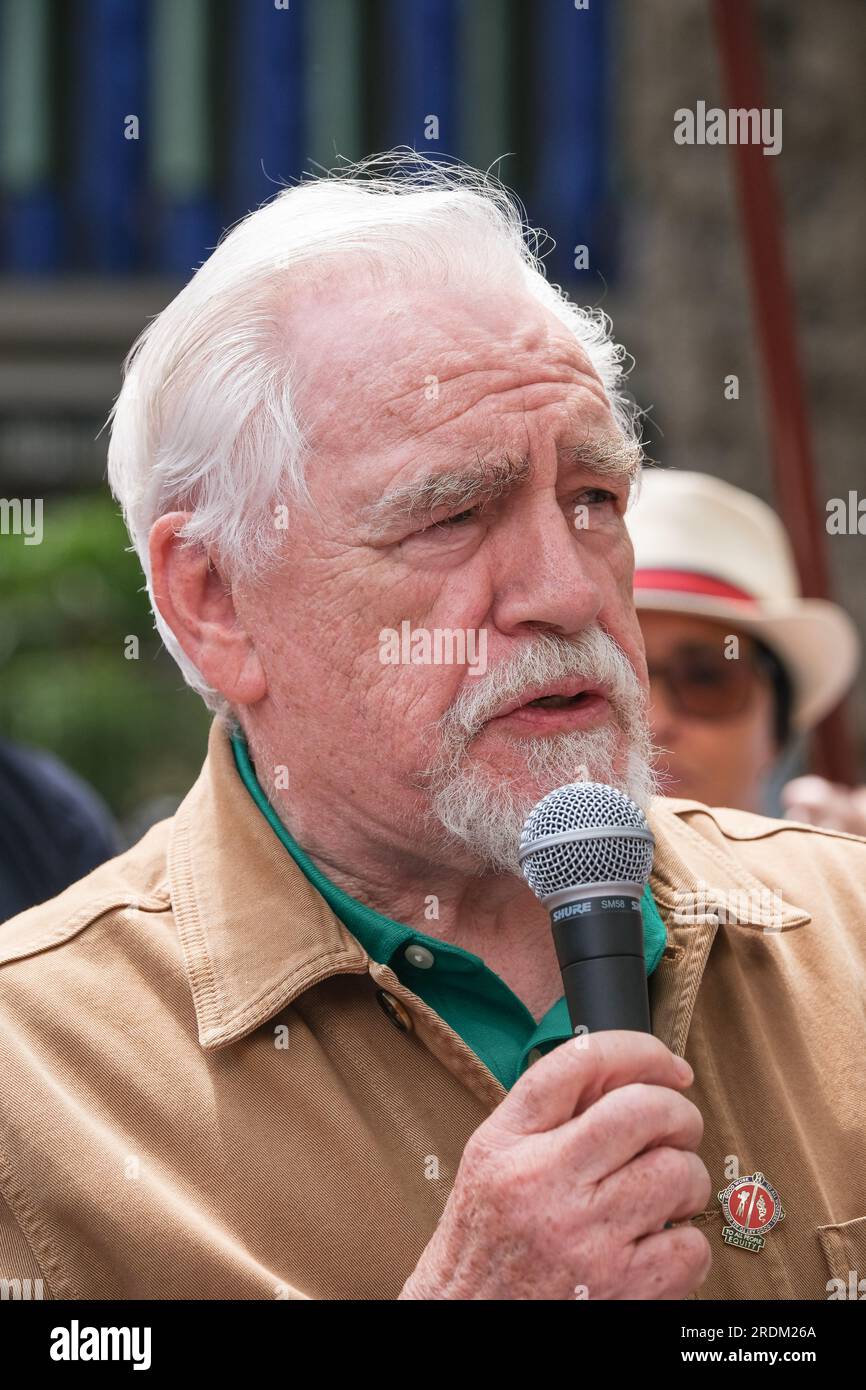 L'acteur Brian Cox s'exprimant lors du rallye Equity Union, Londres, en ...