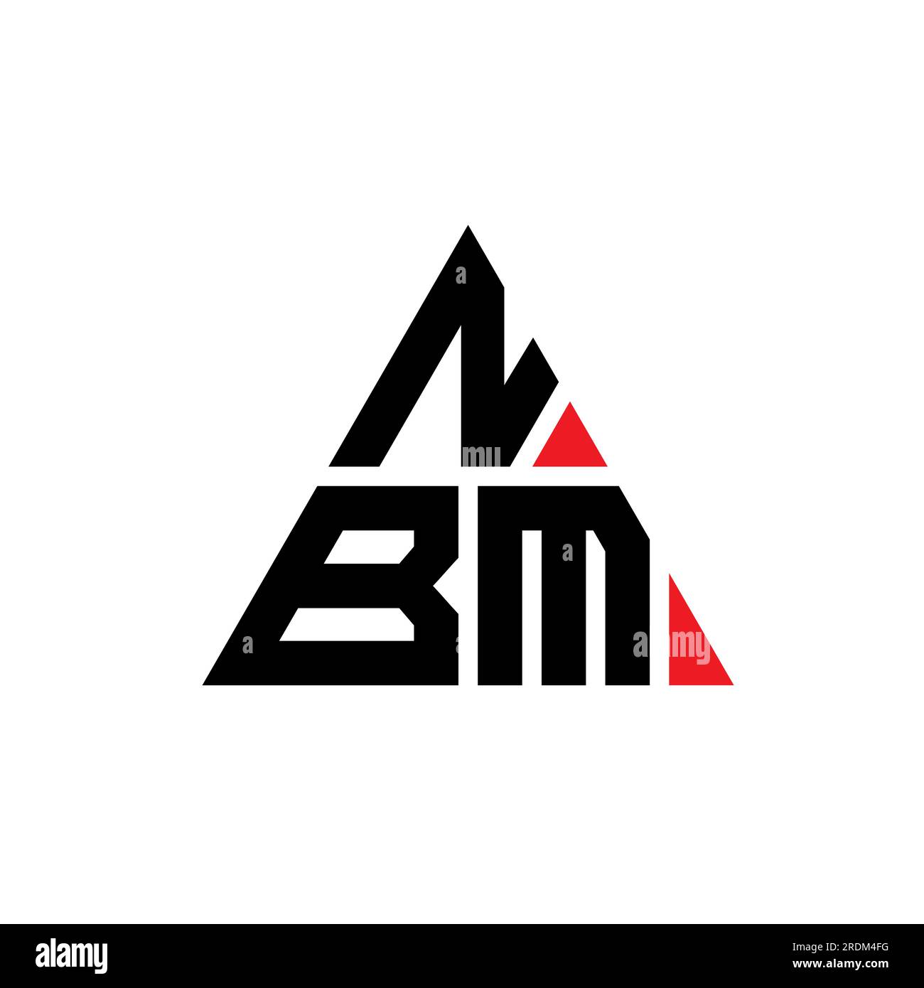 Logo NBM en forme de triangle. Monogramme de logo triangle NBM. Modèle ...