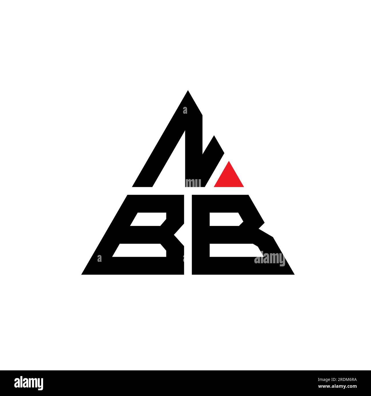 Logo de lettre triangle NBB avec forme de triangle. Monogramme de logo ...