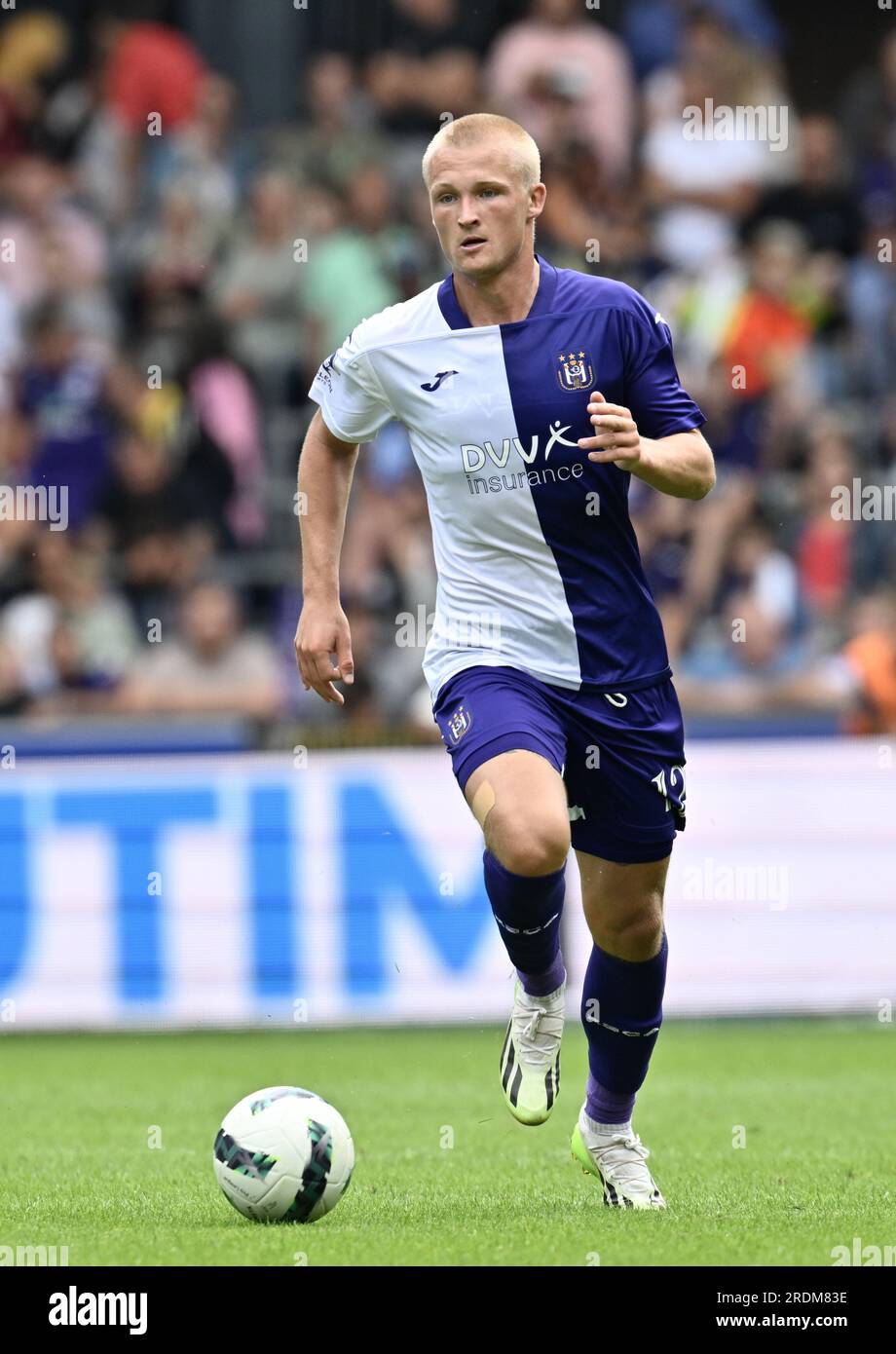 Bruxelles, Belgique. 22 juillet 2023. Kasper Dolberg d'Anderlecht ...