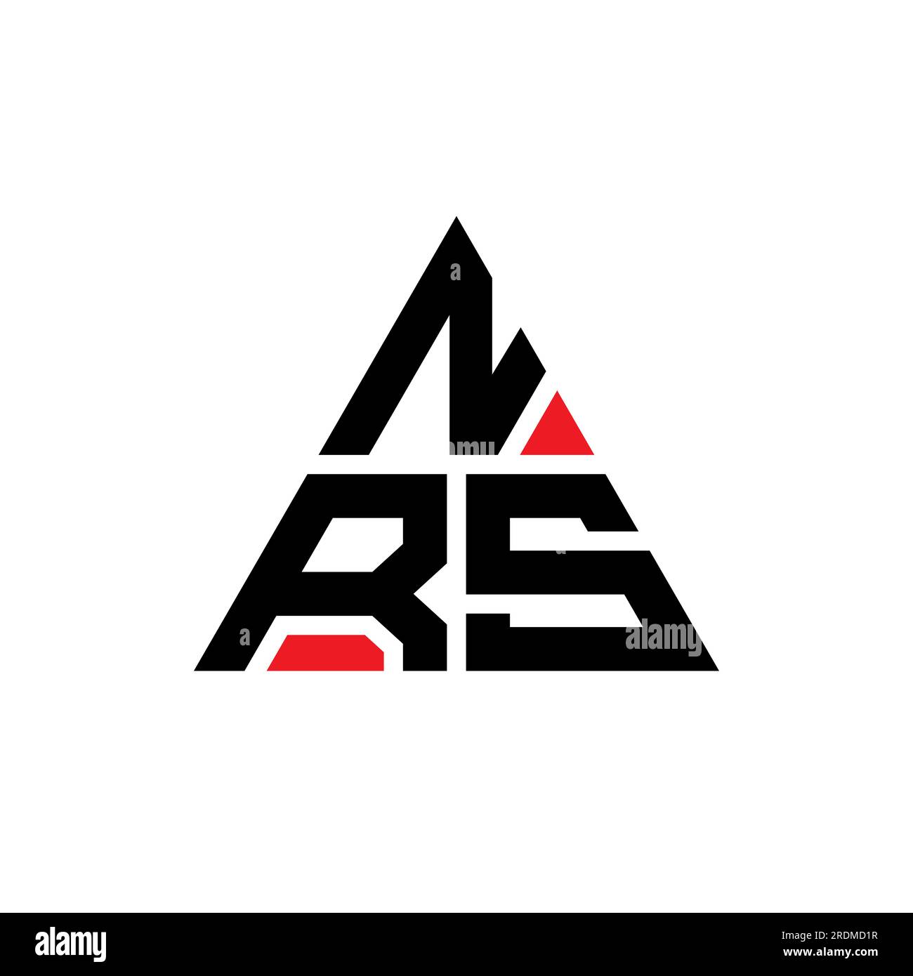 Logo de lettre triangle NRS en forme de triangle. Monogramme de logo ...