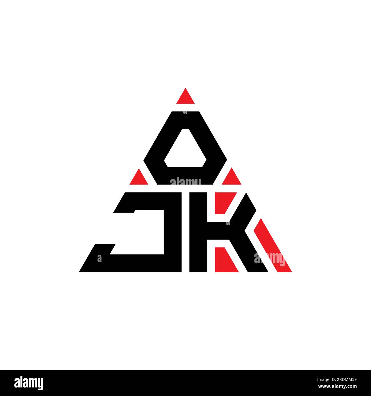 Logo de lettre triangle OJK avec forme de triangle. Monogramme de logo ...