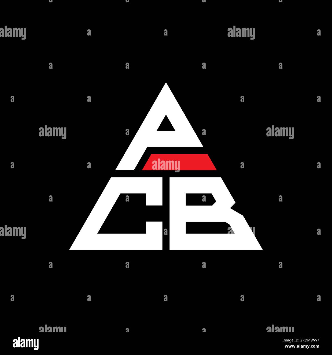 Conception de logo de lettre triangle PCB avec forme de triangle ...