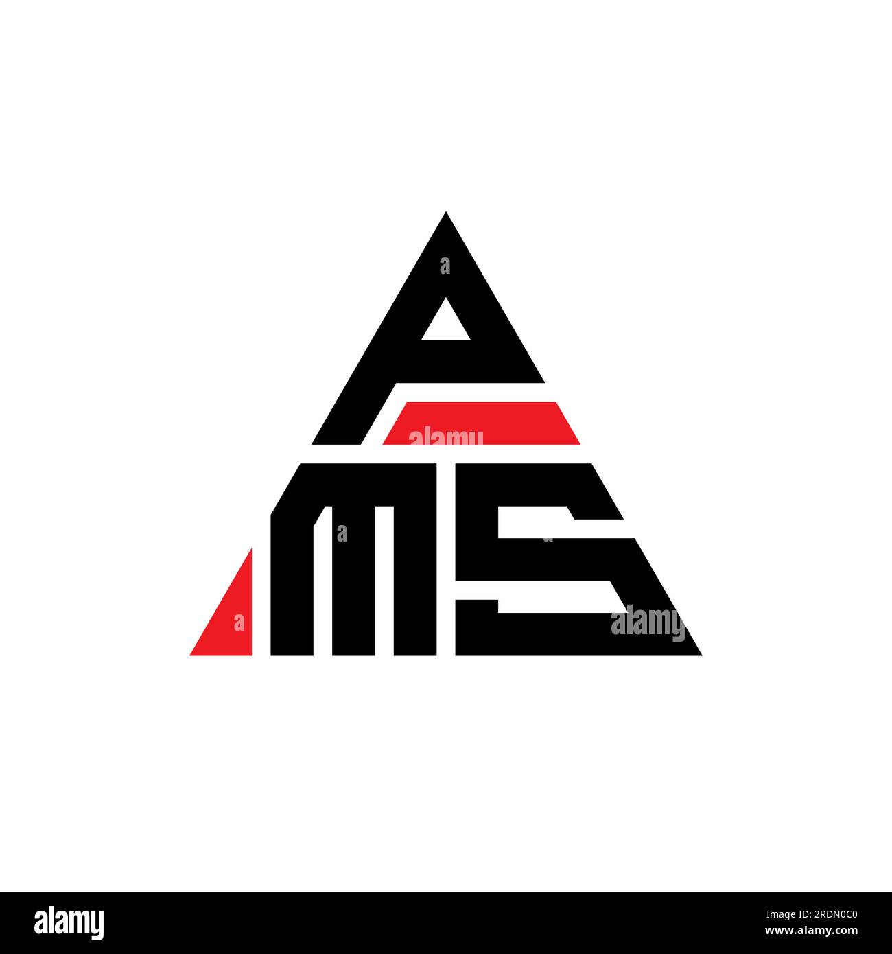 Logo de lettre triangle PMS avec forme de triangle. Monogramme de logo ...