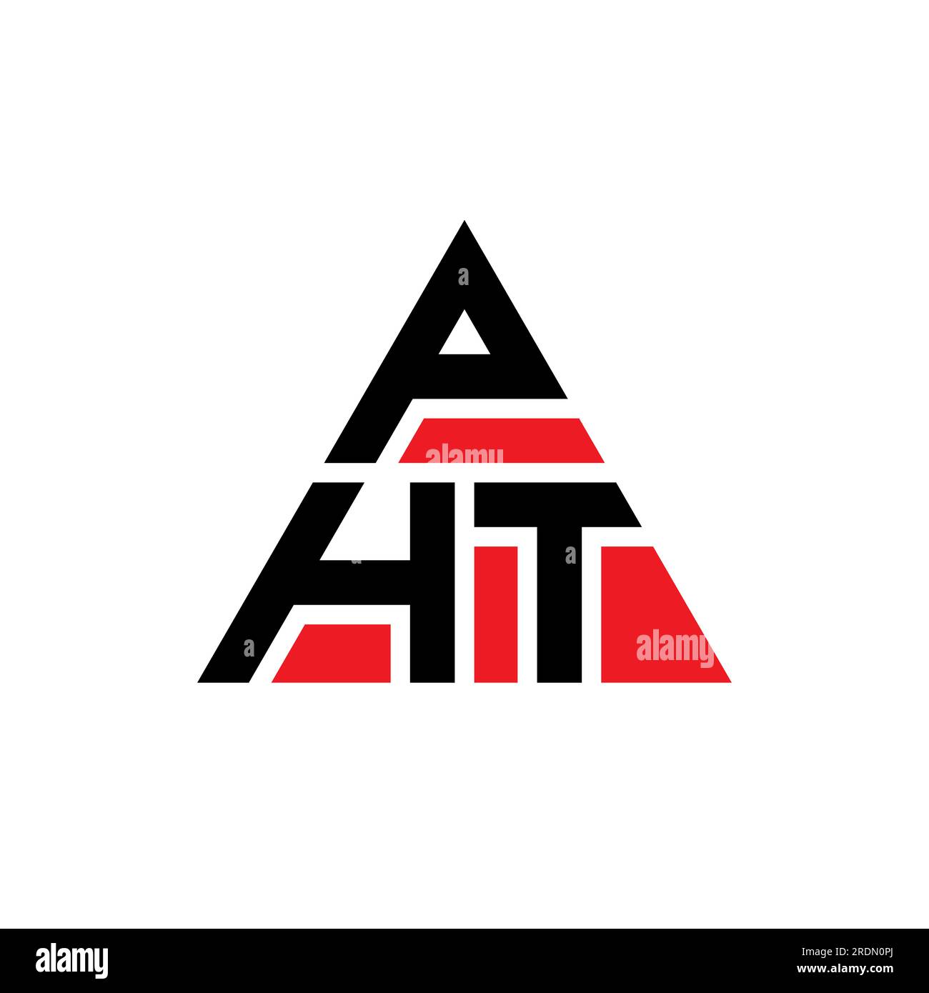 Logo de lettre triangle PHT avec forme de triangle. Monogramme de logo ...